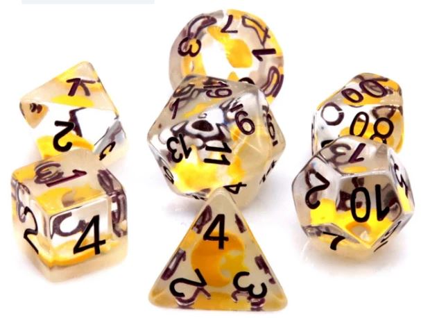 Glow in the Dark Moon and Star Dice Set | EurekaPuzzles