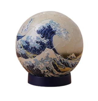 Puzzle Sphere Light Hokusai - The Great Wave of Ka | EurekaPuzzles