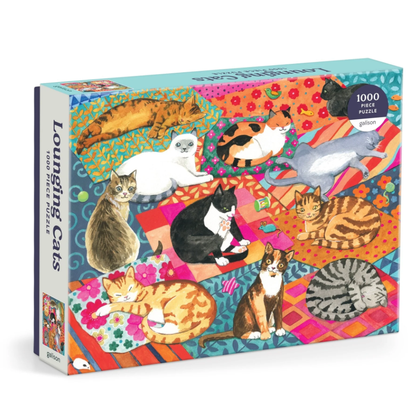Lounging Cats Jigsaw Puzzle - 1000 Pieces by Galison | EurekaPuzzles