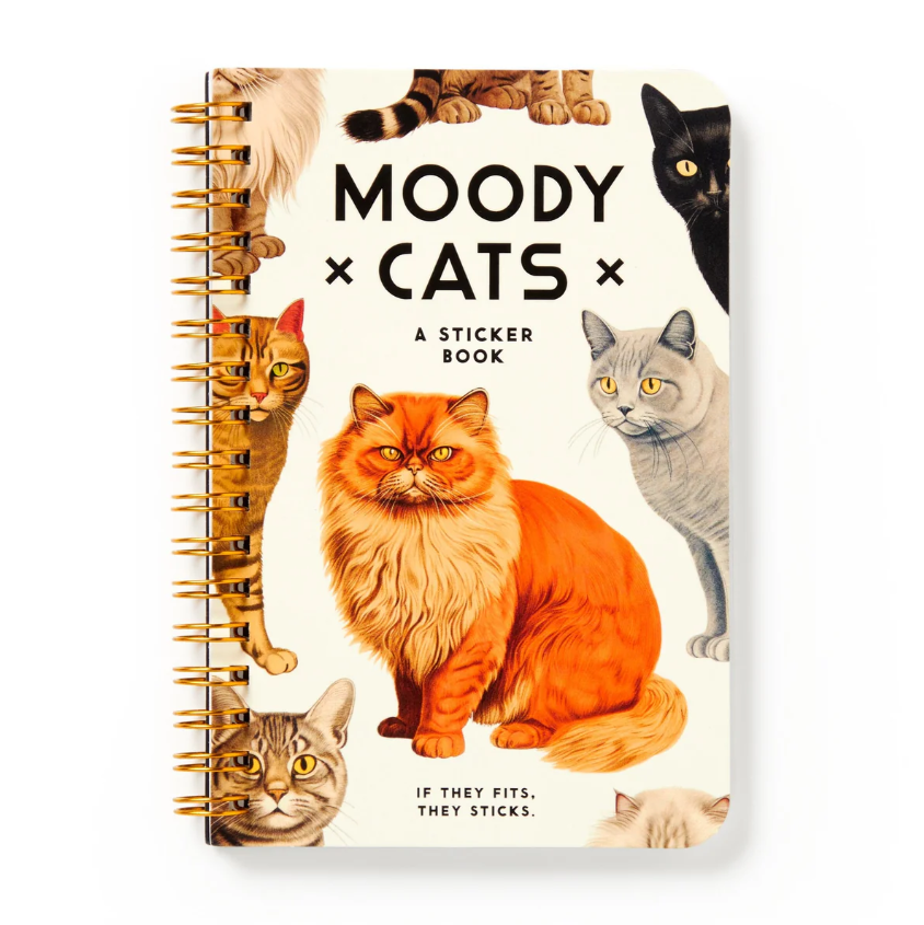 Moody Cats Sticker Book | EurekaPuzzles