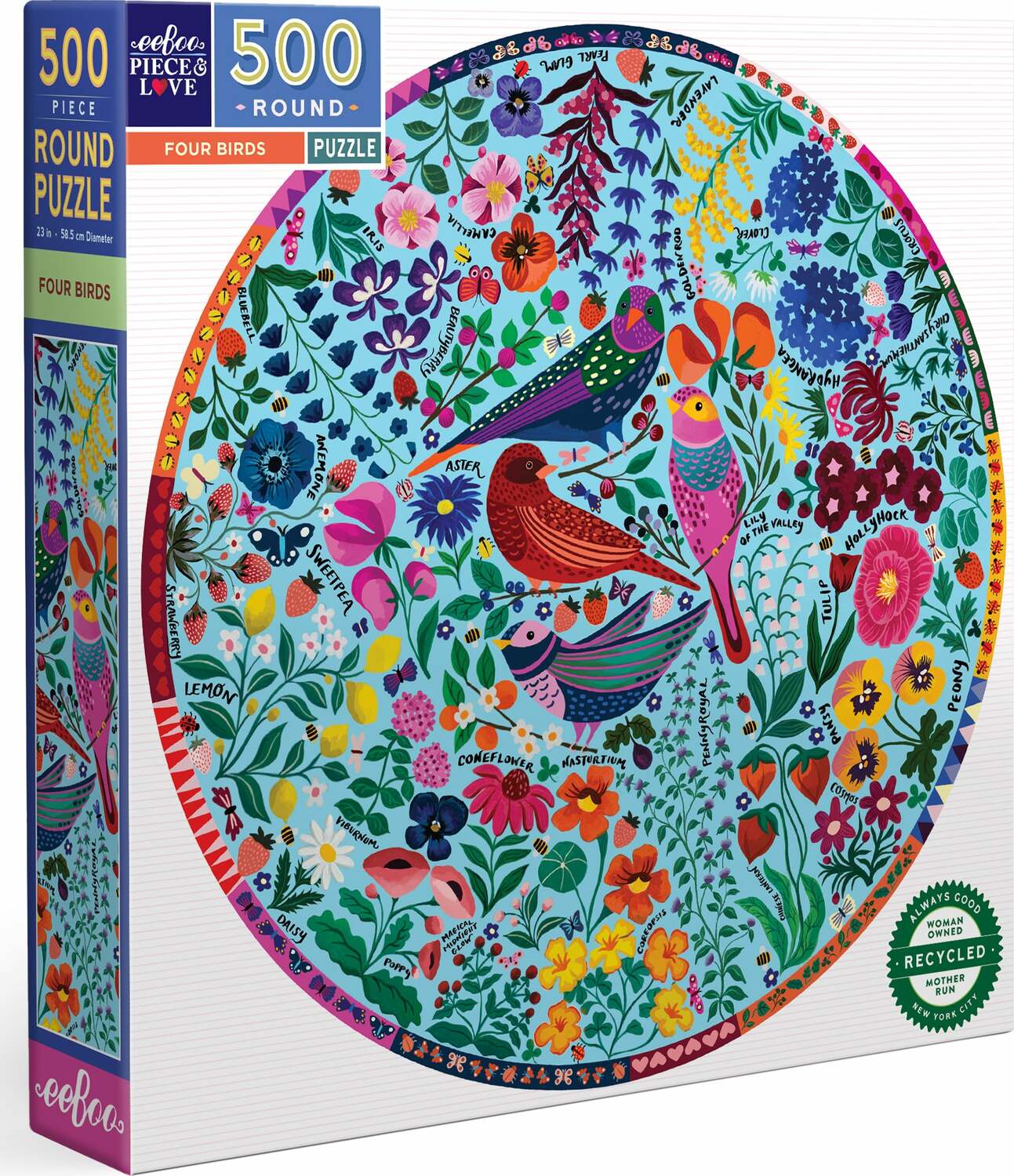 Four Birds round puzzle | EurekaPuzzles
