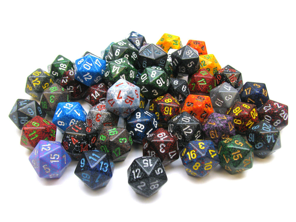 EurekaPuzzles Assorted D20 Dice Set
