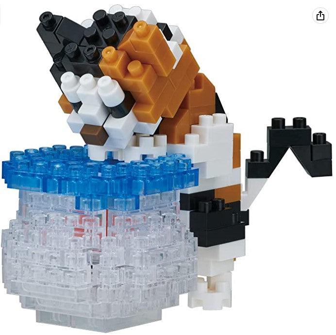 Nanoblock Fishbowl Cat | EurekaPuzzles