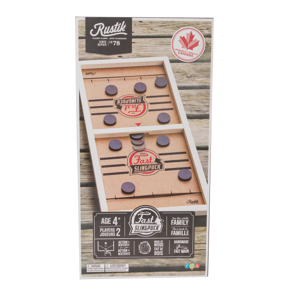 Rustik Fast Sling Puck Game - 2 Player Fun | EurekaPuzzles