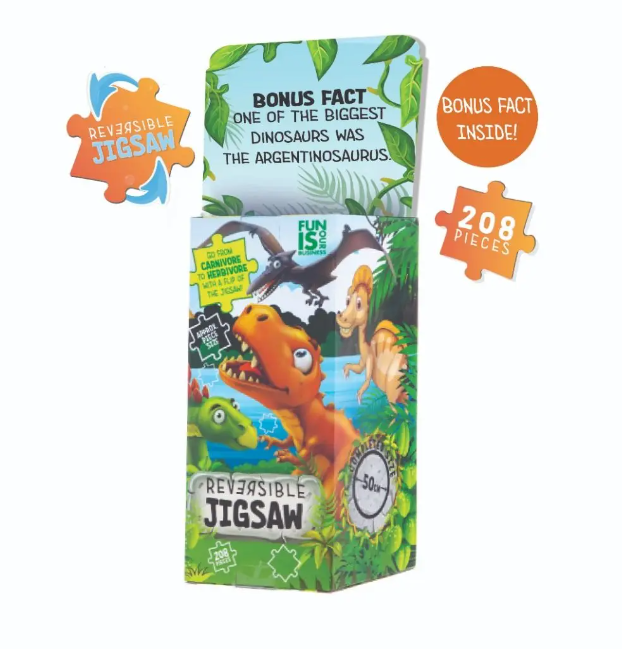 Dinosaurs Reversable Jigsaw | EurekaPuzzles