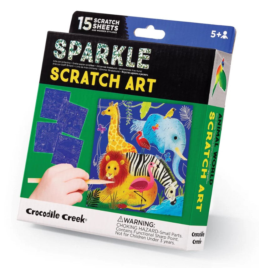 Sparkle Scratch Art Animal World - Crocodile Creek | EurekaPuzzles