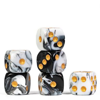 12pc Pip D6 Dice - Espresso Cream by Foam Brain Games | EurekaPuzzles