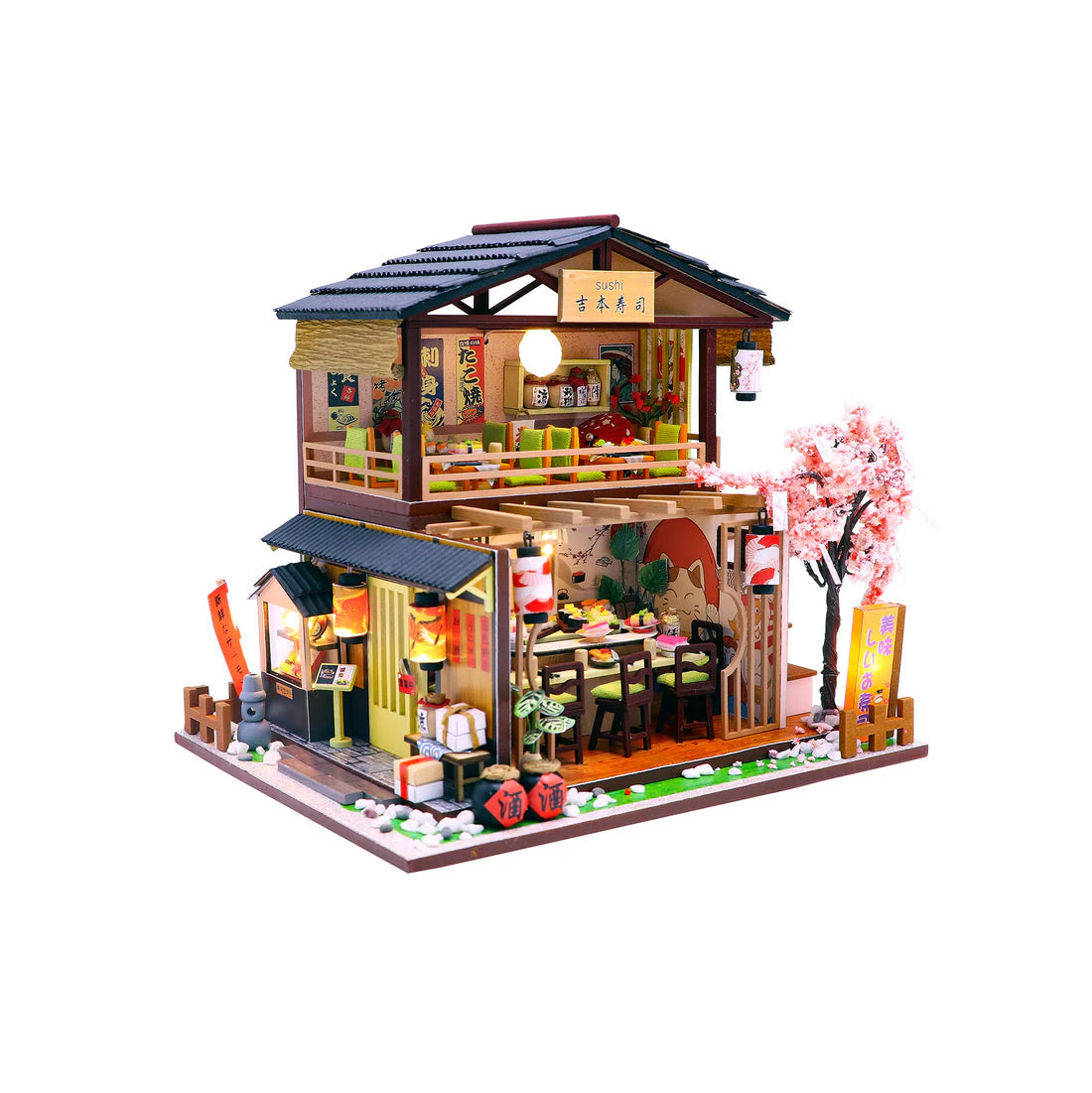 Sushi House DIY Miniature Model Kit | EurekaPuzzles
