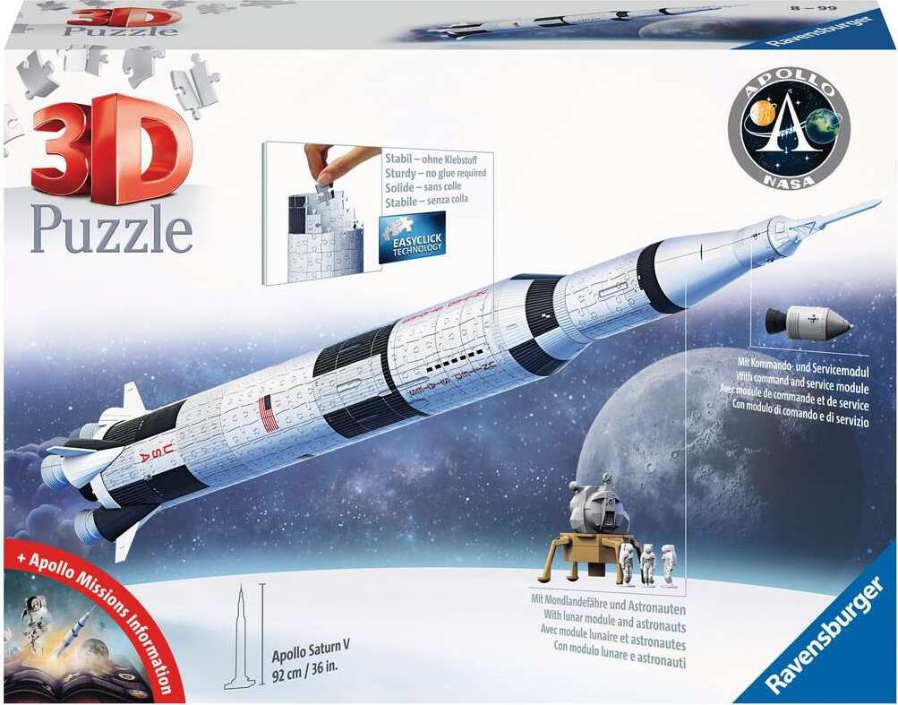 Apollo Saturn V Rocket 3D Puzz | EurekaPuzzles