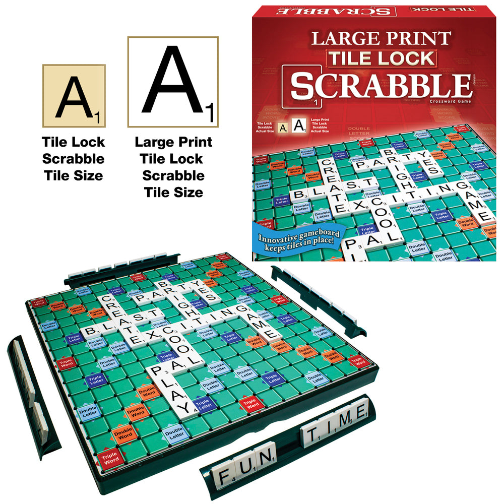 Large Print Tile Lock Scrabble | EurekaPuzzles