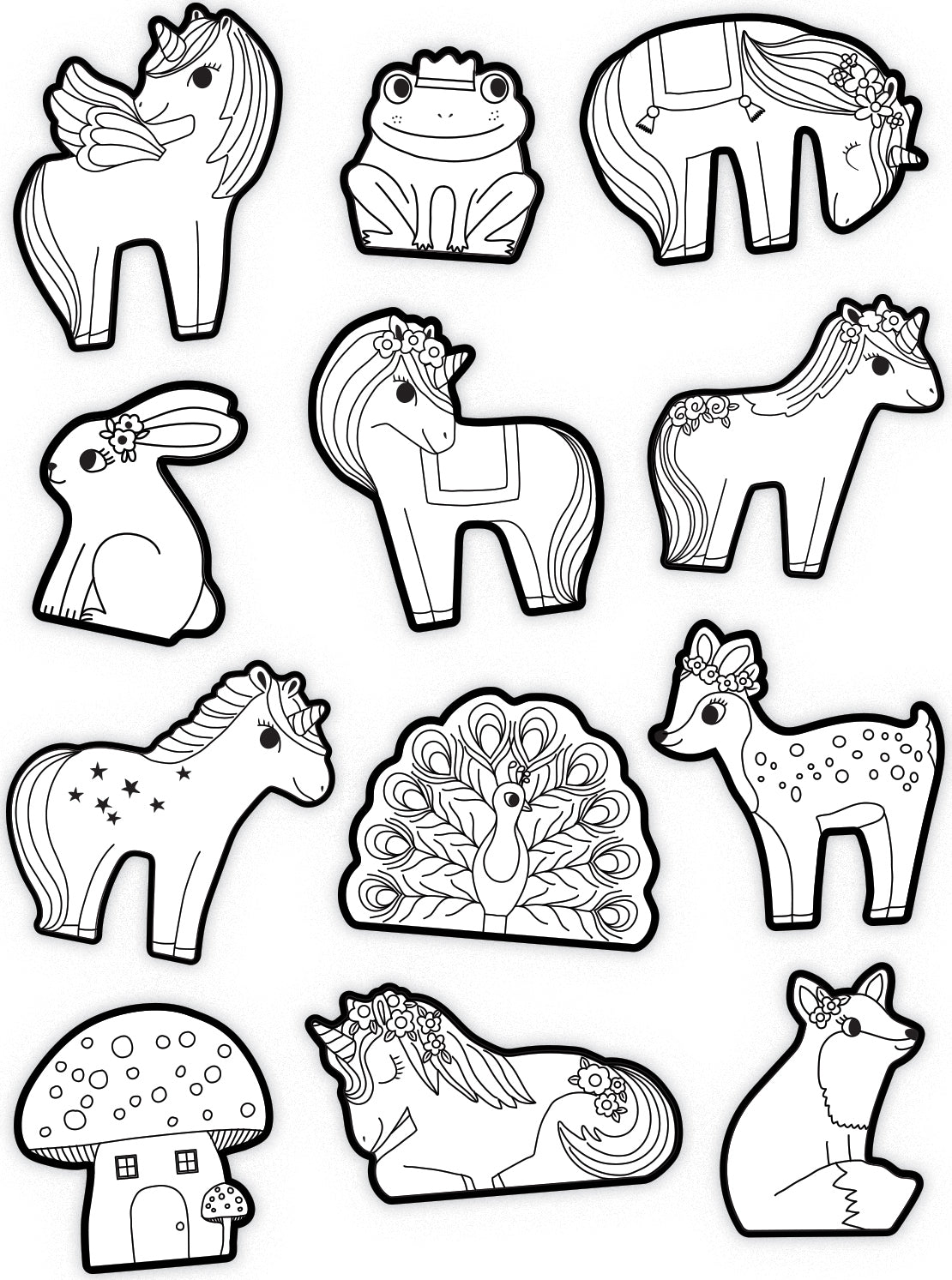 Coloring Stickers: Unicorns | EurekaPuzzles